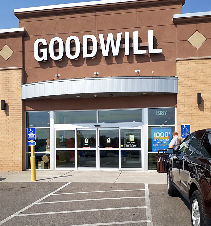 That welcoming entrance promises organized aisles where finding your size won't require an archaeological dig through messy piles.