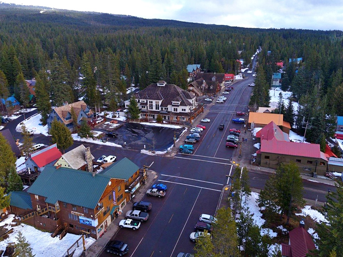 "Govy" (as locals affectionately call it) serves as the perfect basecamp for Mount Hood adventures, with rustic charm to spare.