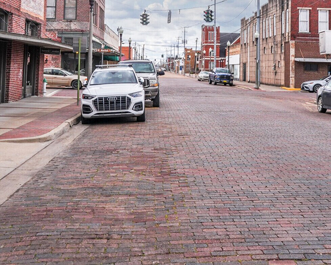 The heart of the Mississippi Delta beats slowly in downtown Greenwood. Those storefronts have seen it all.
