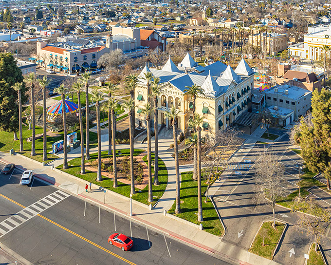 Hanford&rsquo;s Civic Auditorium stands proudly at the heart of downtown, a landmark that reflects the city&rsquo;s rich history and enduring community spirit.