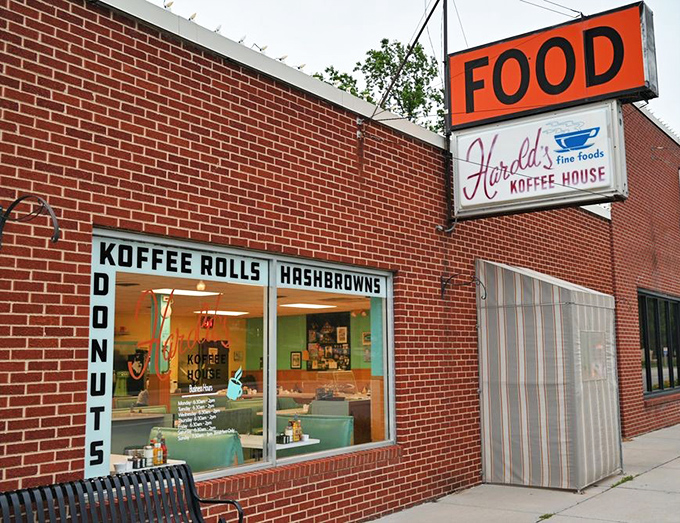 Vintage signage and solid construction promise the kind of reliable comfort food that never disappoints.