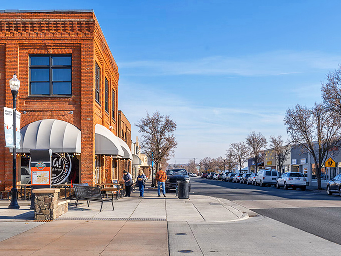Hermiston's wide clean streets and practical downtown reflect its no-nonsense approach to affordability and community.