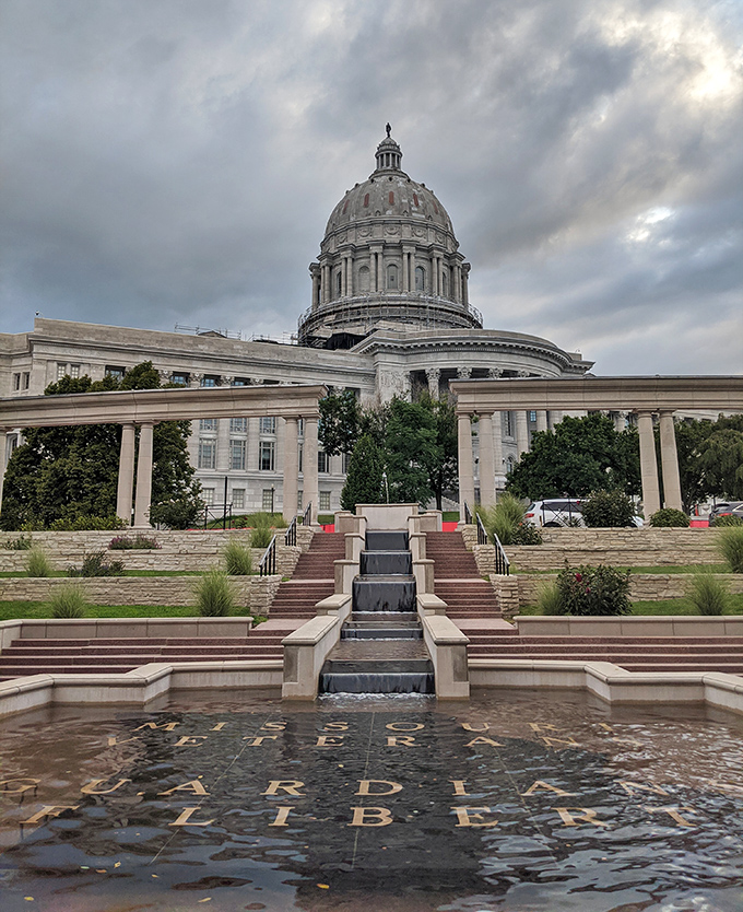 The Missouri Capitol dome watches over downtown like a proud parent, majestic against endless prairie skies.