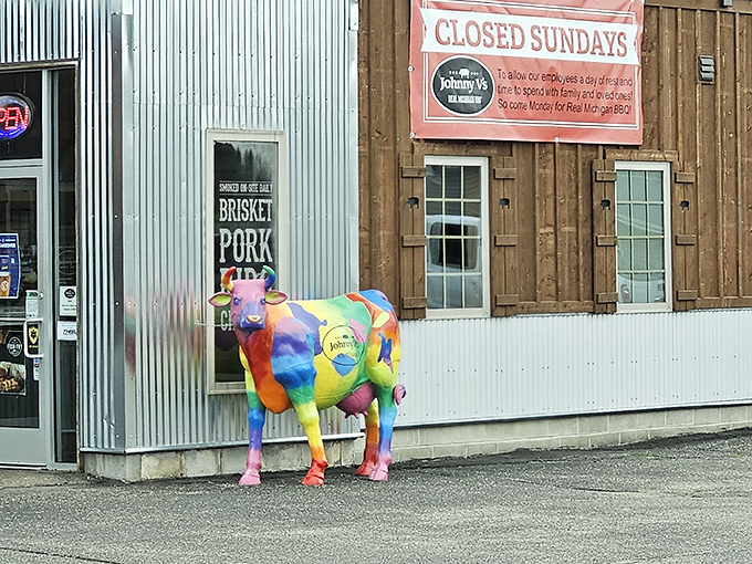 The rainbow-colored cow outside Johnny V's is like a psychedelic dream &ndash; a hint at the mind-blowing flavors waiting inside.