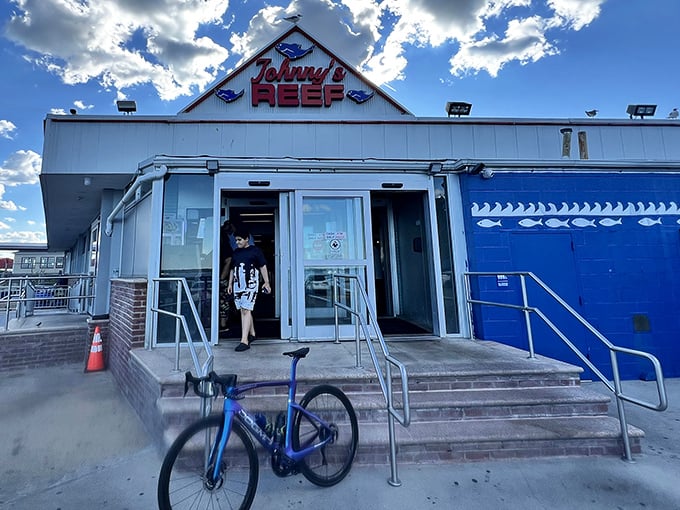 Blue and white never looked so appetizing - this floating feast awaits your hungry arrival today.