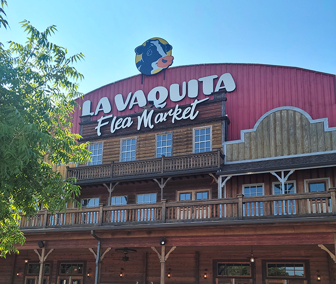A two-story treasure trove with character to spare. La Vaquita's distinctive red barn design makes it impossible to miss&mdash;or resist.