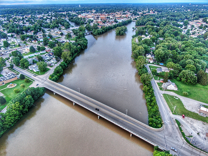 Logansport's river flows peacefully through town, much like your Social Security dollars stretch through the month in this affordable community.