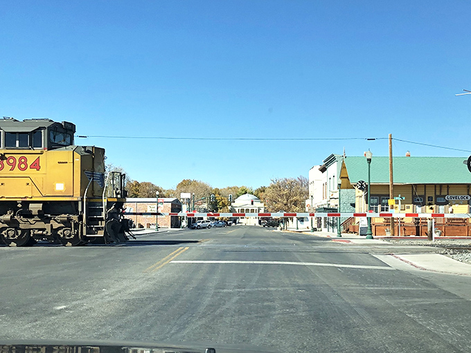 In Lovelock, even the street signs seem to move at a more civilized pace.
