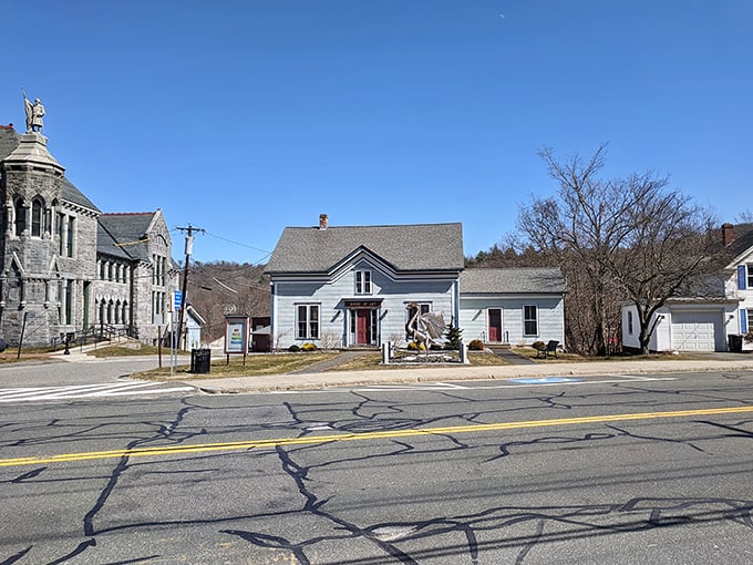 In Monson, even the architecture seems to say, "Take a seat, stay awhile, tomorrow's worries can wait."