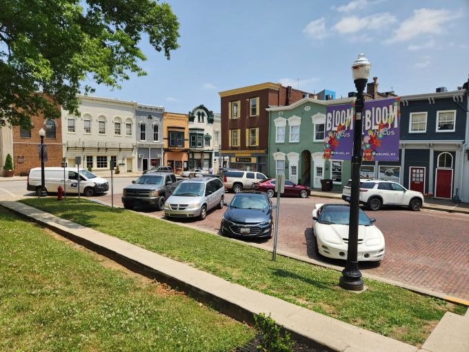 The kind of street where you can almost hear the echo of "Andy Griffith Show" whistling between the historic facades.