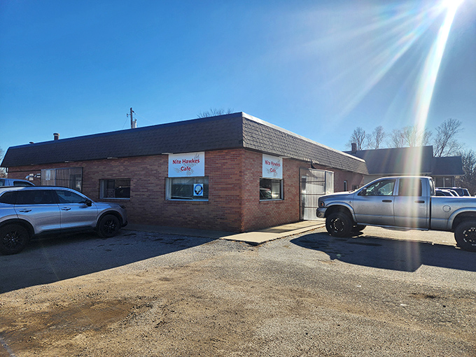 Behind this unassuming facade lies a breakfast sanctuary where regulars become extended family members.