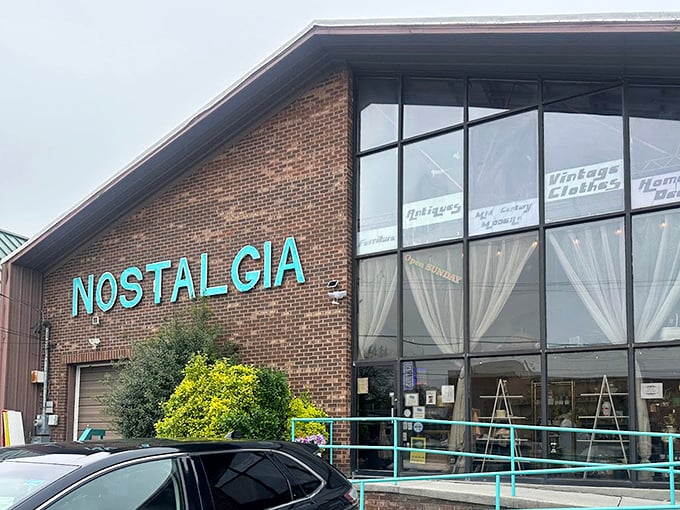 Brick and glass architecture creates the perfect backdrop for displaying decades of American life and style.