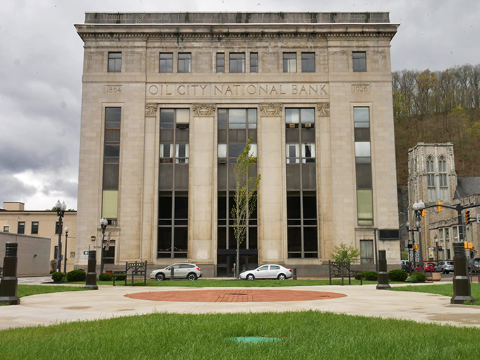Oil City's grand bank building stands as proof that small towns once commanded big respect and bigger dreams.