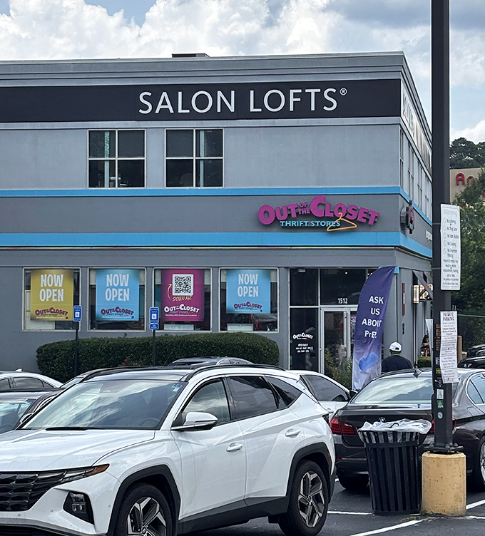 The sleek exterior promises organized treasures waiting inside like a well-curated museum of bargains.