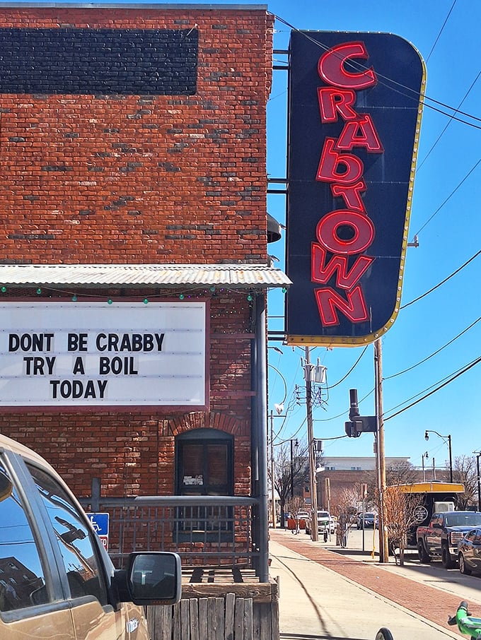 That vintage neon CRABTOWN sign has guided more hungry seafood pilgrims than the North Star. And for good reason.