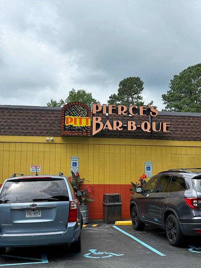 Classic roadside charm that's been calling hungry travelers like a barbecue lighthouse for generations of appetites.