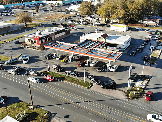 Modern Pine Bluff hums with movement, its crossroads filled with cars, errands, and everyday life.