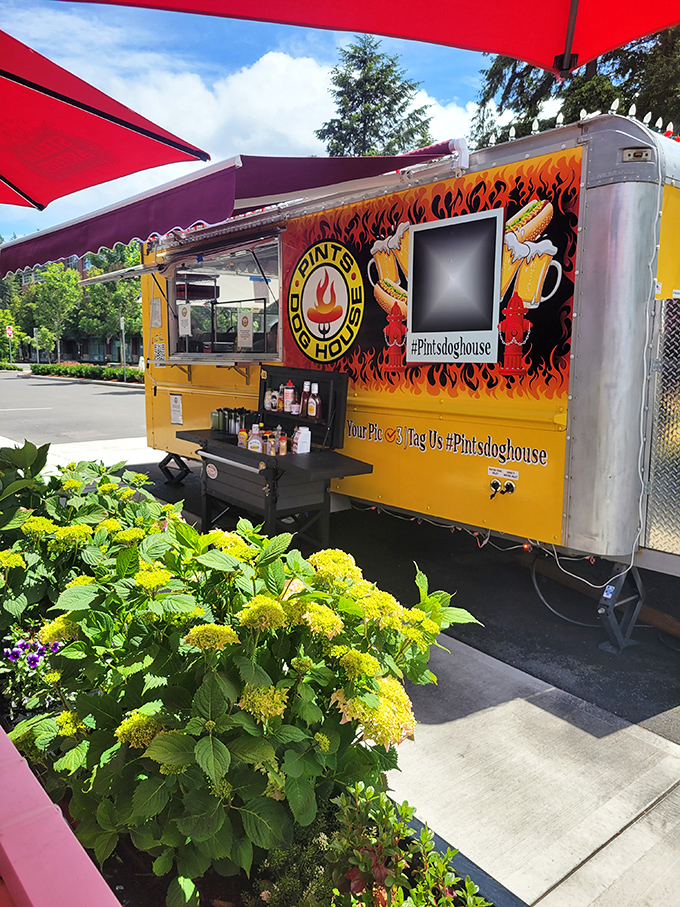 Flame graphics and serious attitude - this mobile kitchen means business in the best way.