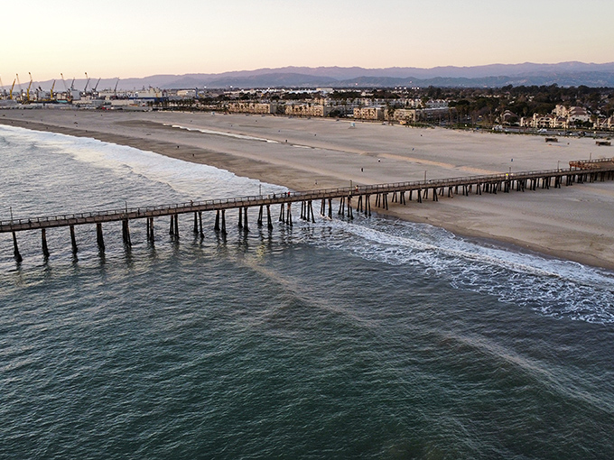 That golden hour glow over Port Hueneme's pier makes every sunset feel like a million-dollar view for pennies.