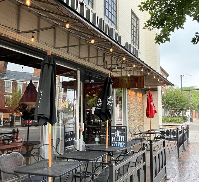 Downtown dining gets an upgrade with sidewalk seating that's perfect for steak and people-watching.