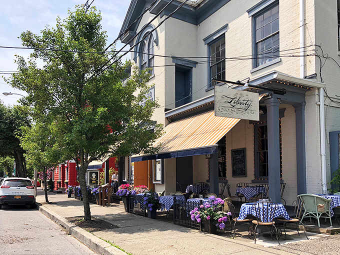 Classic American architecture lines Rhinebeck's sidewalks like pages from a beautiful history book come alive.