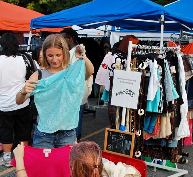 At Rosebud Flea Market, every rack tells a story. Vintage finds and $5 surprises await their second shot at fashion fame.