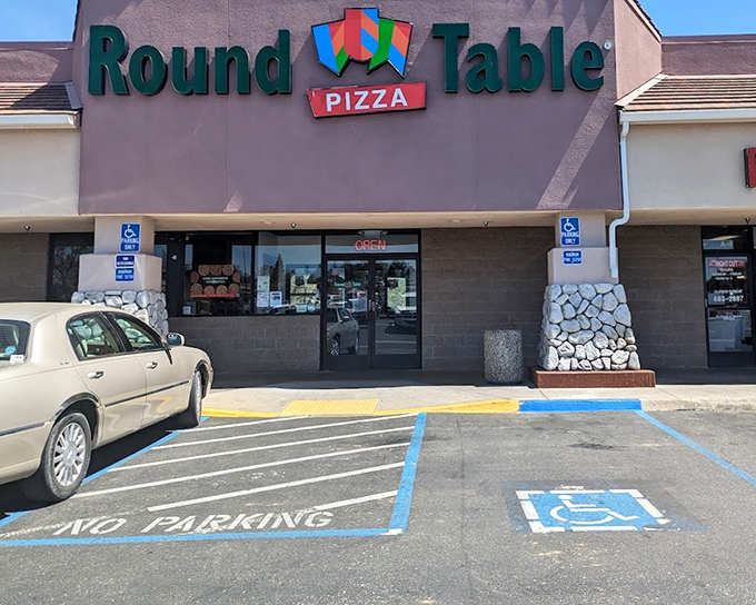 That familiar shield logo signals comfort food ahead - where King Arthur would definitely approve of the feast.