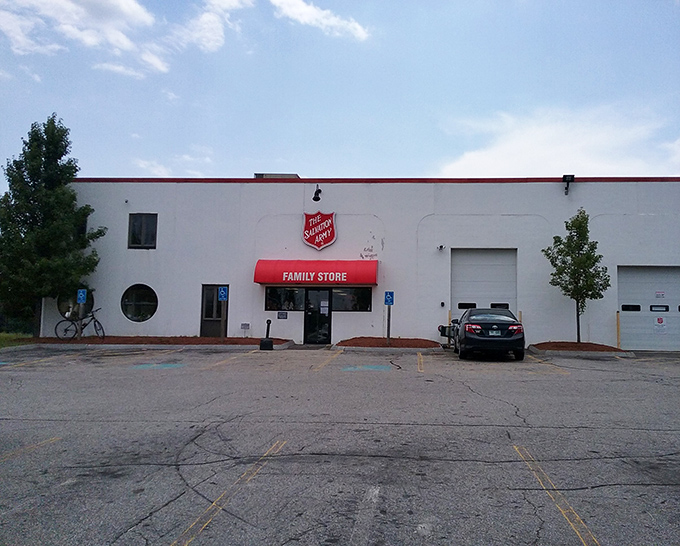 Clean, bright interiors like this make thrift shopping feel more like retail therapy than treasure hunting expeditions.