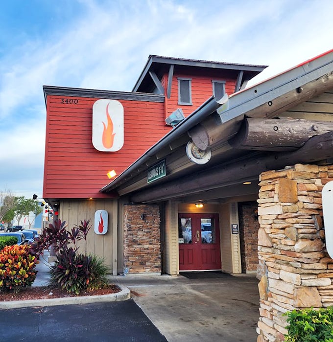 This rustic retreat brings Rocky Mountain charm to Florida, complete with smokers working overtime out back.