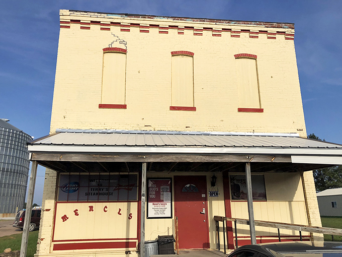 Small-town charm, big-time flavor—Terry's cream-colored exterior gives no hint of the sizzling perfection waiting inside.