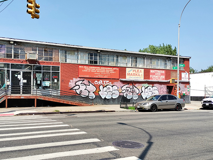 Street art meets commerce in this colorful maze of urban treasure hunting excellence.