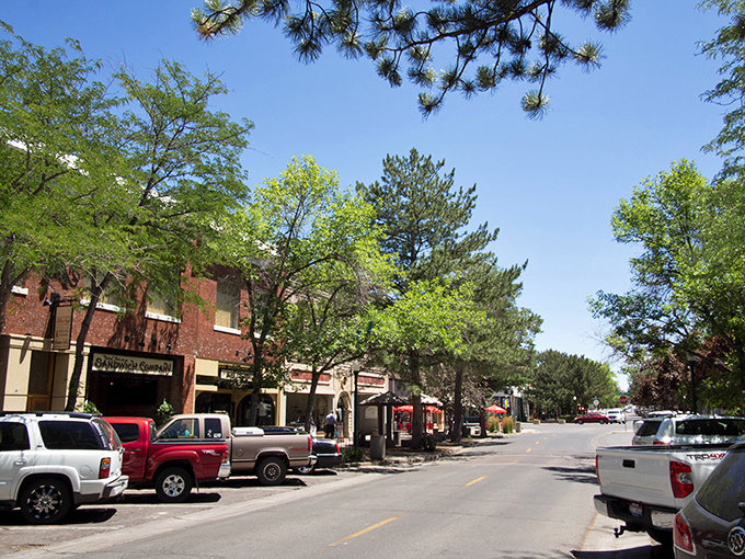 Tree-lined streets create natural shade in this Idaho city where living costs stay reasonable.