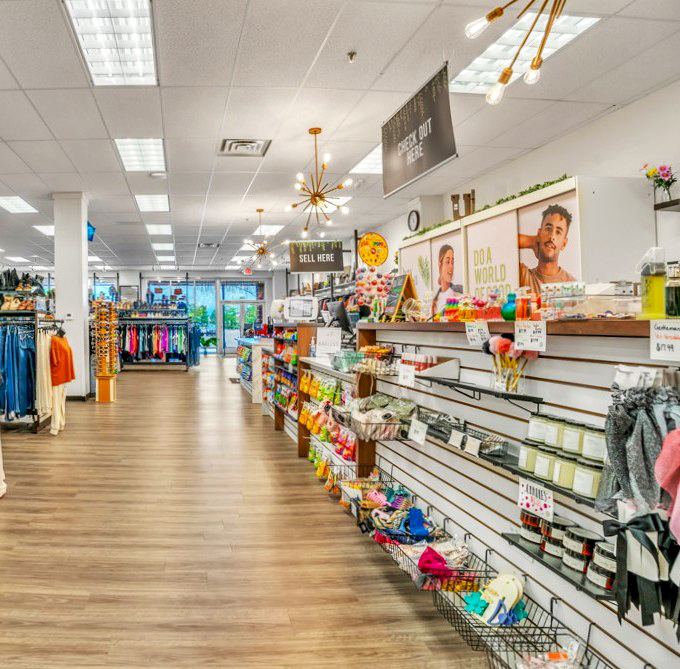 Inside Uptown Cheapskate: where organization meets style, and your $45 transforms into a complete wardrobe refresh.