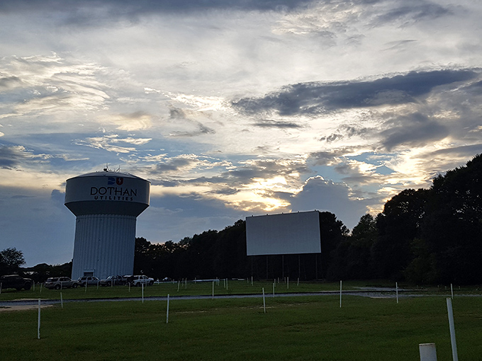 "Now showing: Memories in the making." The Star-Lite's screen beckons as day surrenders to night.