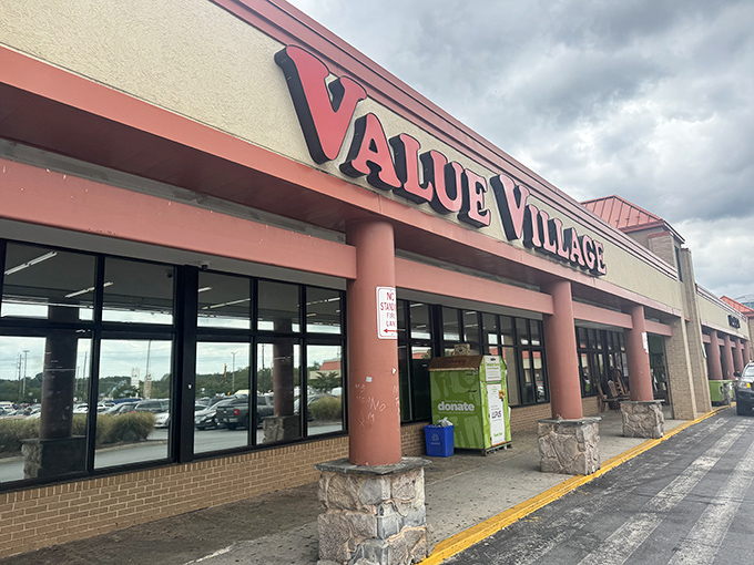 The iconic red and tan of Value Village - where one person's past becomes another's perfect find.