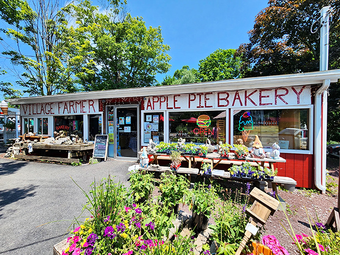 This red barn setup proves that the best treats often come from the most unexpected places.
