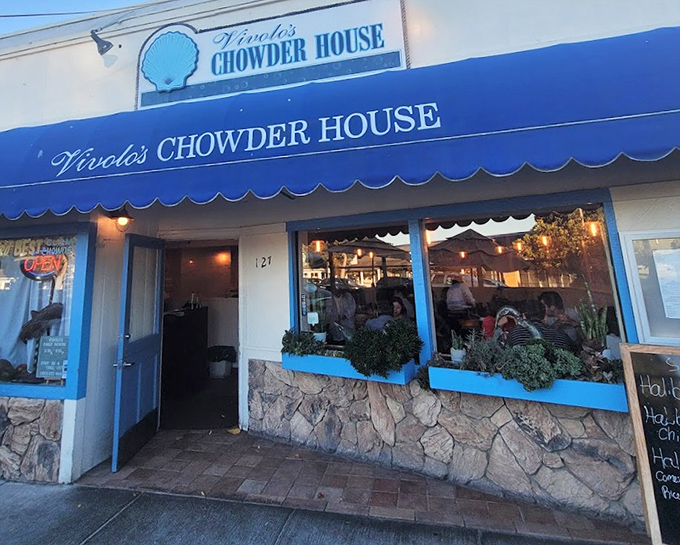 Evening at Vivolo's transforms this charming chowder house into a cozy haven for comfort food by the sea.