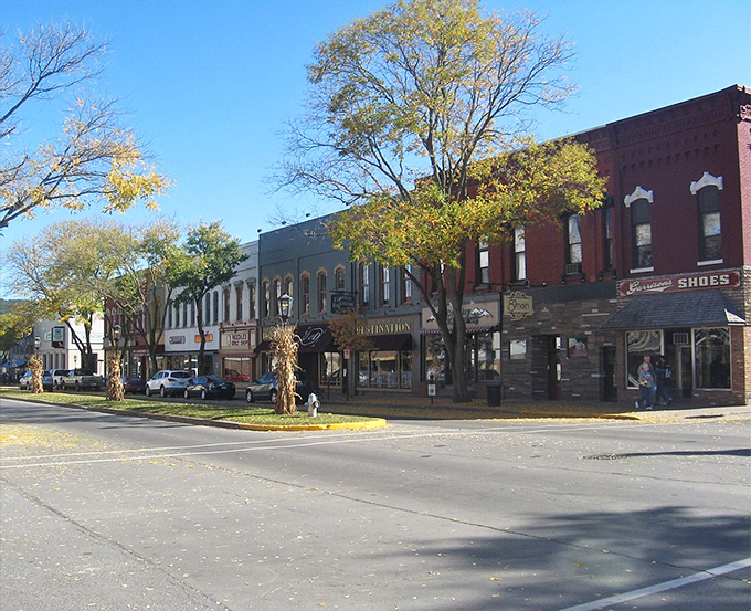 The historic storefronts of Wellsboro create a timeless shopping district where your retirement dollars stretch like saltwater taffy.