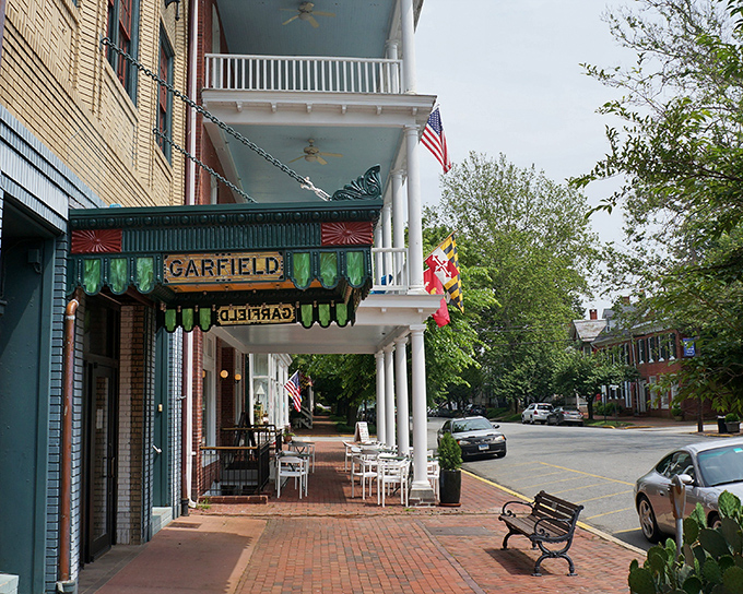The Garfield Center for the Arts brings culture to Cross Street, its classic awning and sidewalk seating inviting you to linger like a local.