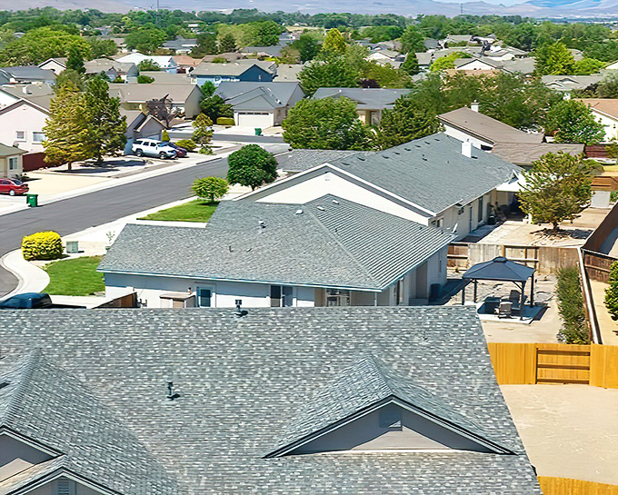 Rooftops as far as the eye can see. Fernley's residential neighborhoods offer that perfect balance of community connection and personal space.
