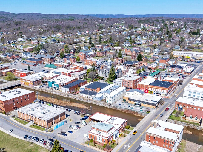 From above, Pulaski spreads out across the valley like a well-kept secret surrounded by mountain sentinels.