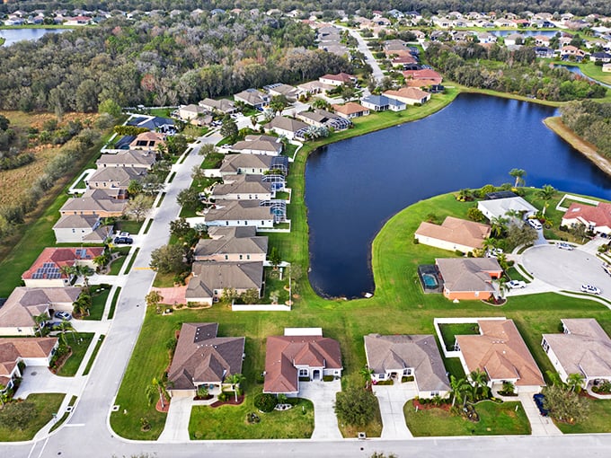 Planned communities with tidy homes surrounding peaceful ponds offer retirees the Florida dream without the coastal price tag or hurricane anxiety.