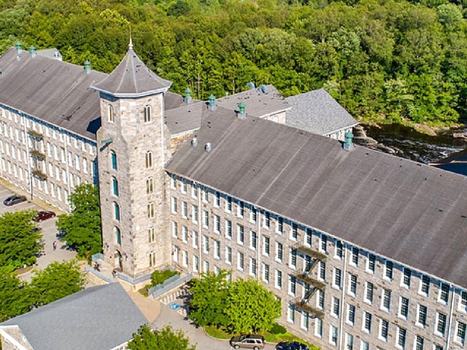 This historic mill complex once clothed America and now stands as a monument to Windham's industrial past&mdash;talk about a career change!