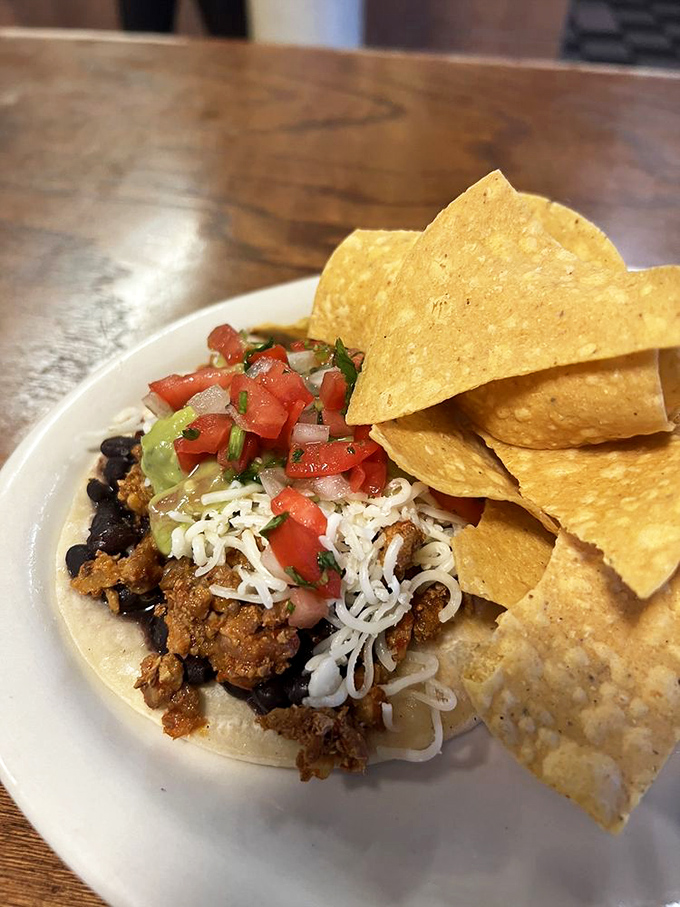 This taco doesn't need a filter or fancy plating – just fresh ingredients, perfectly seasoned meat, and a sprinkle of cilantro that makes everything better.