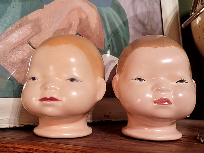 These vintage doll heads might haunt your dreams or complete your collection&mdash;the fine line between creepy and collectible is entirely subjective.