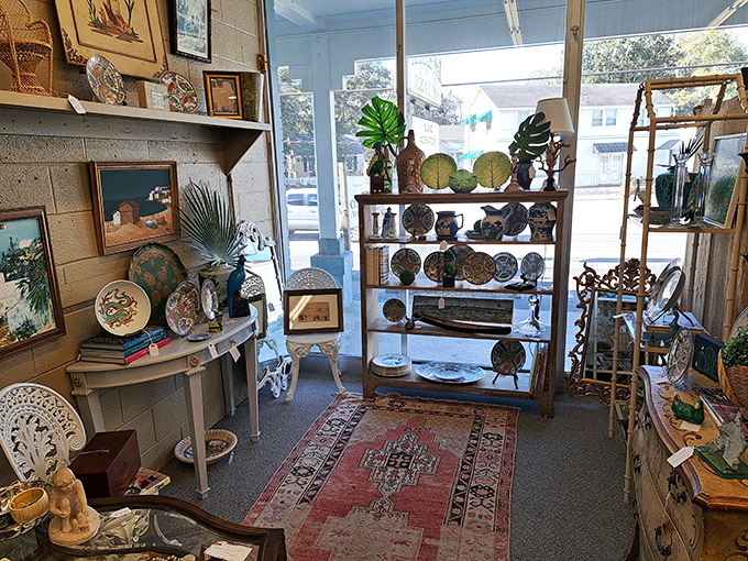 One vendor's corner becomes a cozy living room where every piece has a story worth hearing.