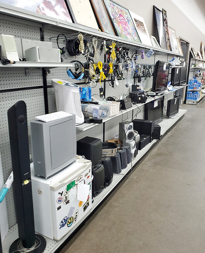 The electronics graveyard, where yesterday's must-have gadgets await resurrection. That printer might outlast the one you just paid full price for.