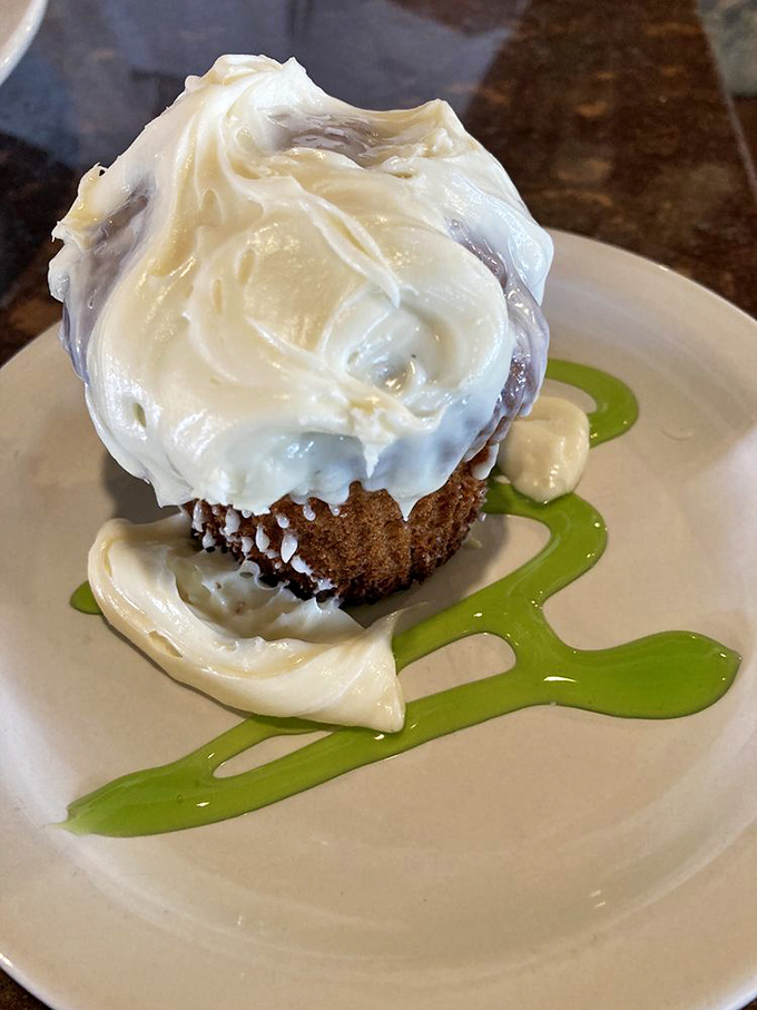 Yes, that's an artichoke cupcake with cream cheese frosting, proving vegetables can crash the dessert party successfully.