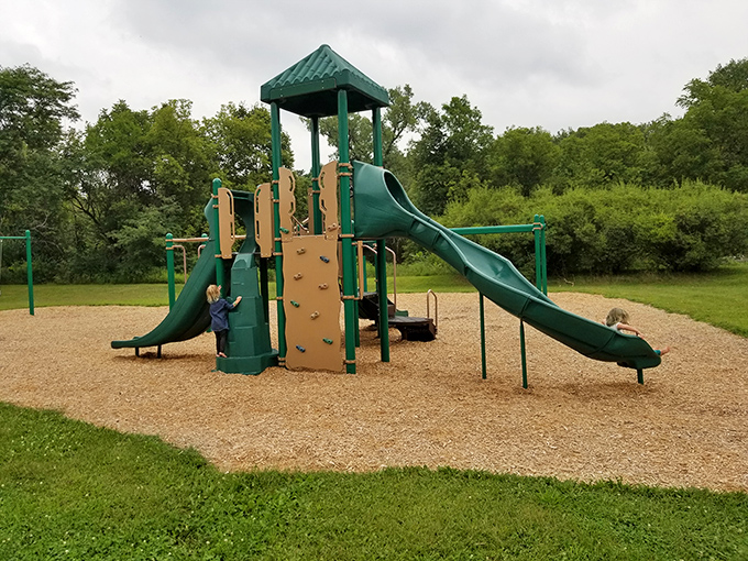 Every small town needs a great playground, and Attridge Park delivers with slides and climbing structures that would make any grandkid beg for "five more minutes!"