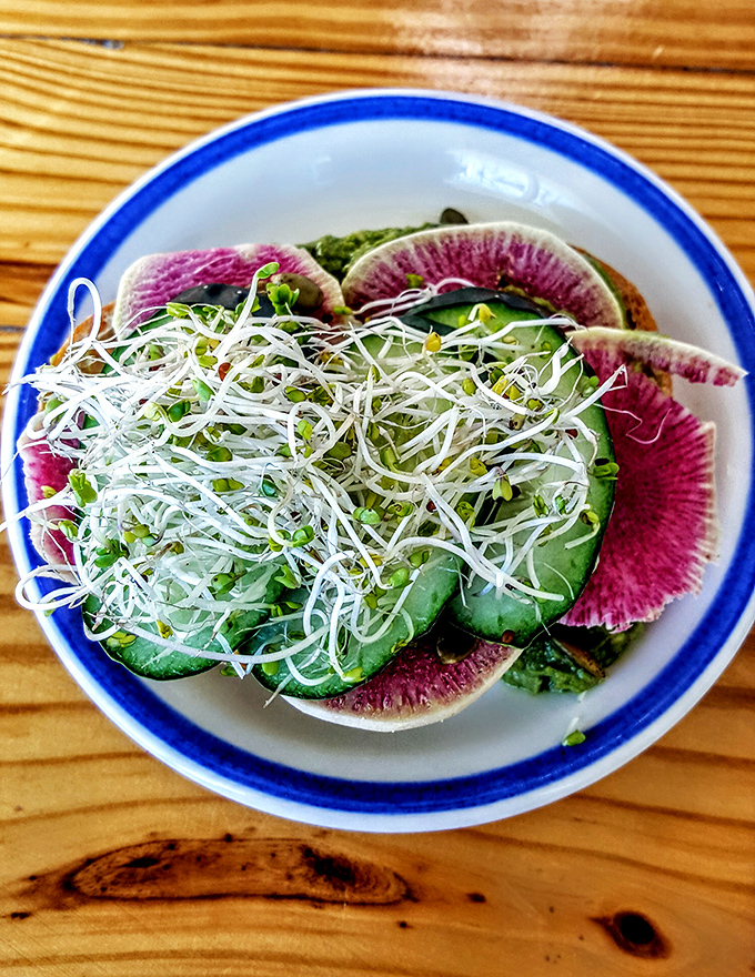 This vibrant avocado toast with watermelon radish proves that sometimes the simplest dishes make the most profound statements.